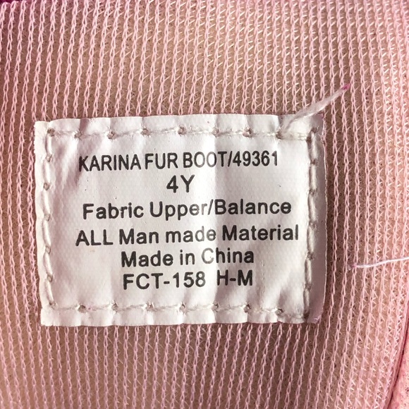 Karina Grimaldi | Shoes | Karina Girls Pink Faux Fur Bows Boots Size 4y ...